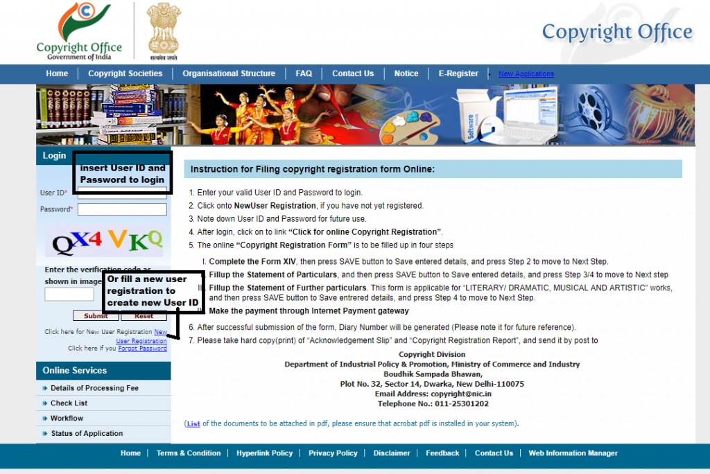 E-filing of Copyright in India: - Software on Perfection | Jain ...