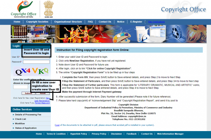 E-filing of Copyright in India: - Software on Perfection | Jain ...
